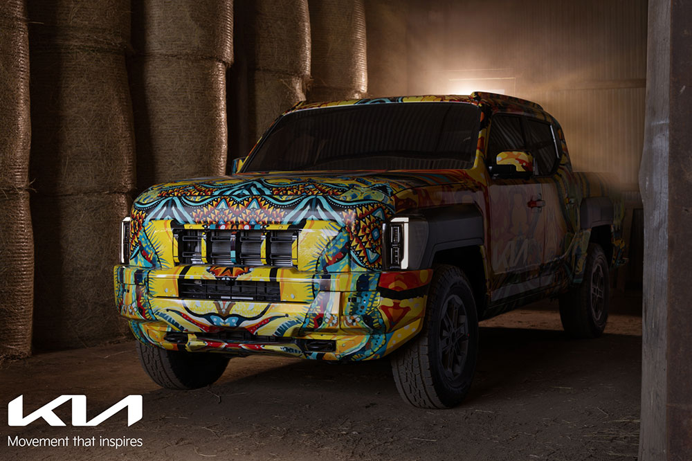 Kia reveals its arty side with disguised new Tasman ute | RACQ